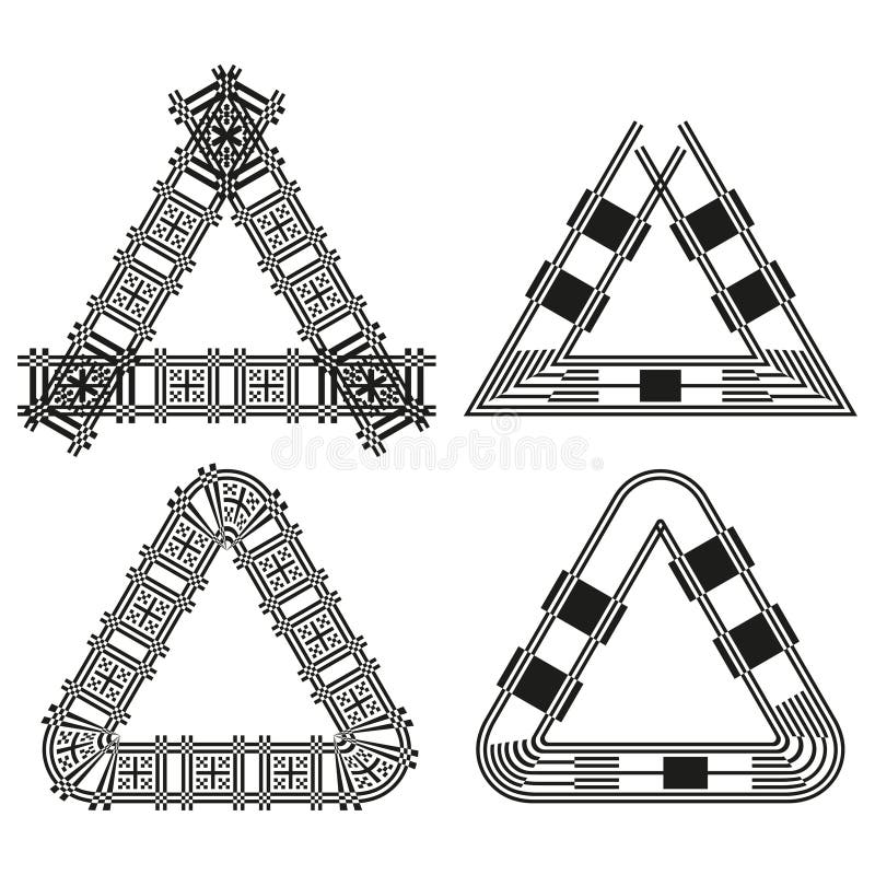 Gear Triangle Symbol. Mechanical Part Composition. Vector Industrial ...