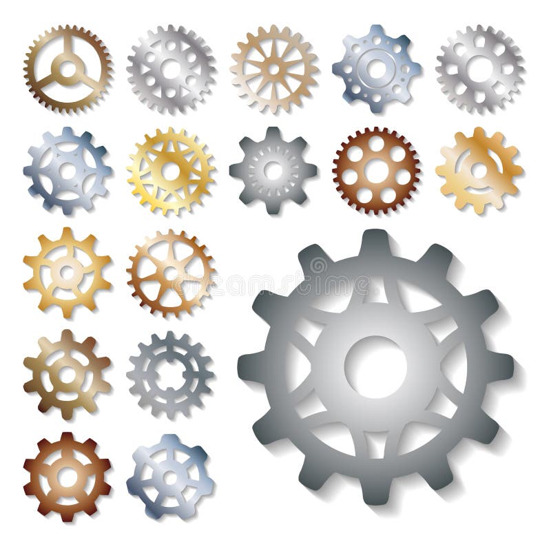 Gear Vector Illustration Mechanics Gearing Web Development Shape Work ...