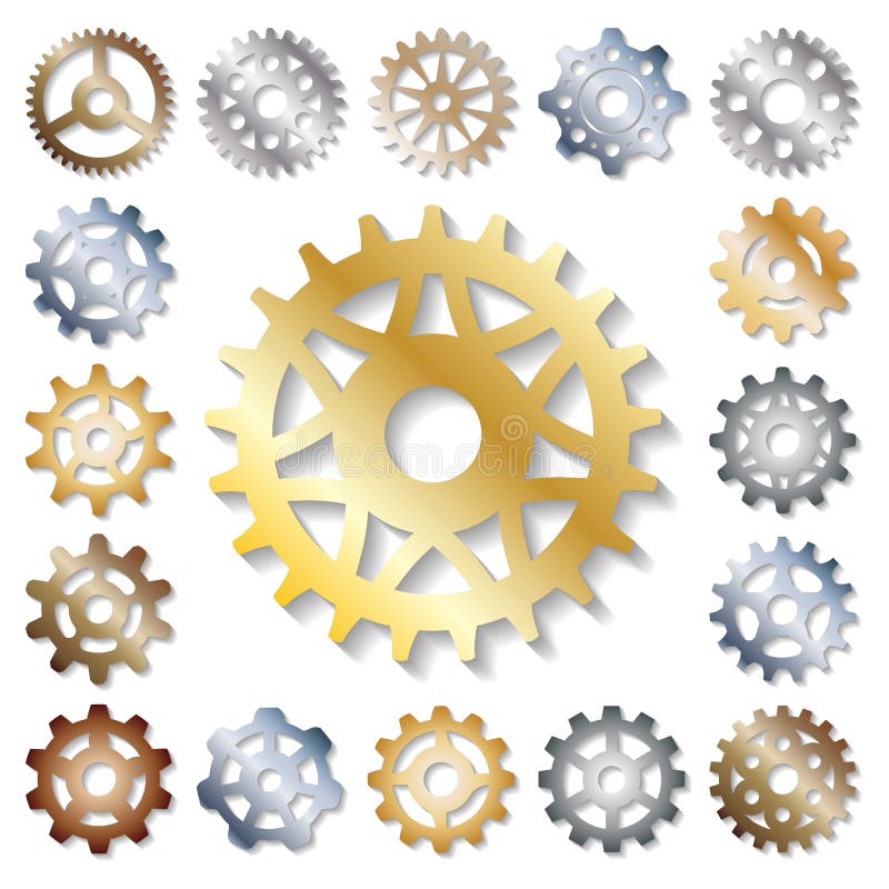 Gear Vector Illustration Mechanics Gearing Web Development Shape Work ...