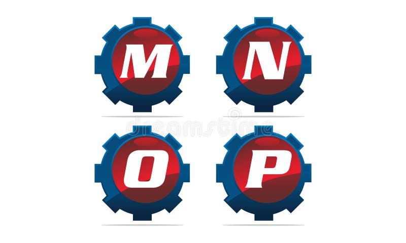 Speed Gear Letter O C stock vector. Illustration of industry - 104815943