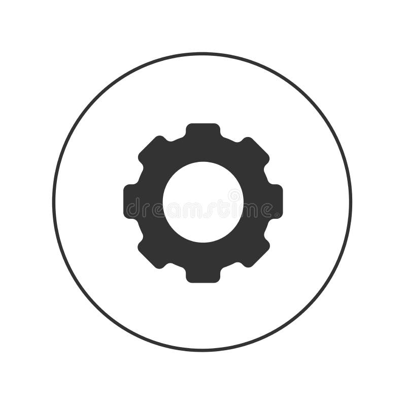 Gear vector web icon stock vector. Illustration of marker - 112406073