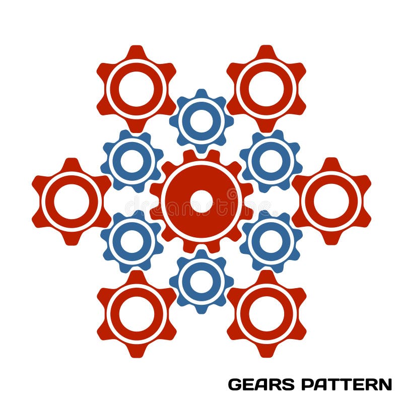 Machine Gear Cogwheel Pattern. Vector Illustration Stock Illustration ...