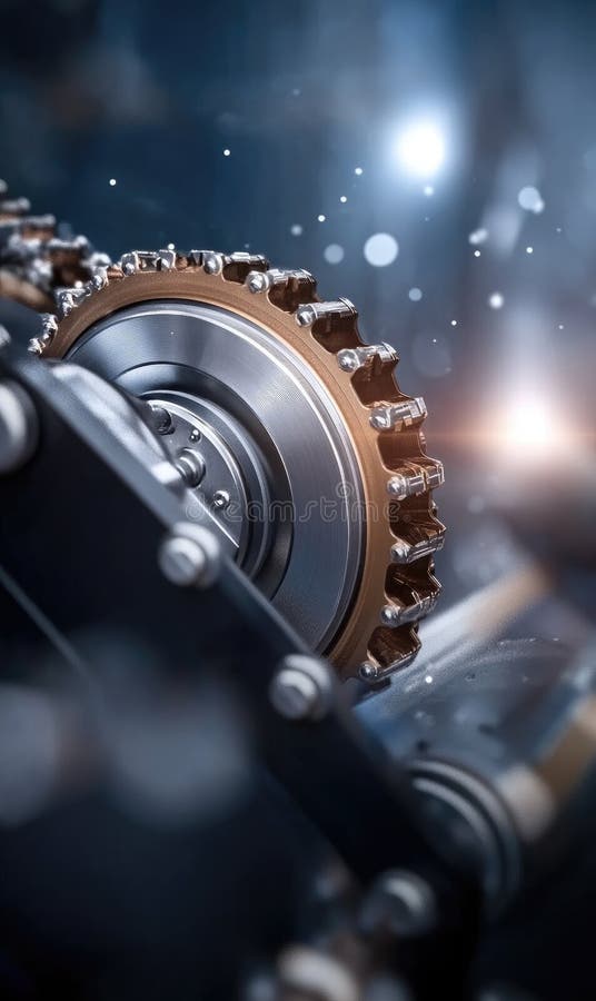 Gear Visualization: Mechanical Gear System Interconnected Lines and ...