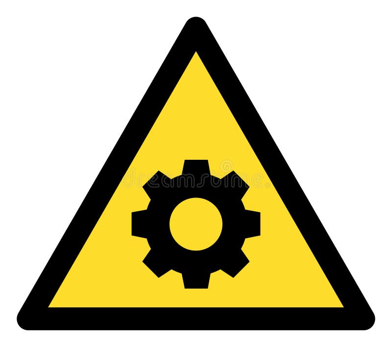 Gear Warning Icon in Trendy Outline Style Stock Vector - Illustration ...