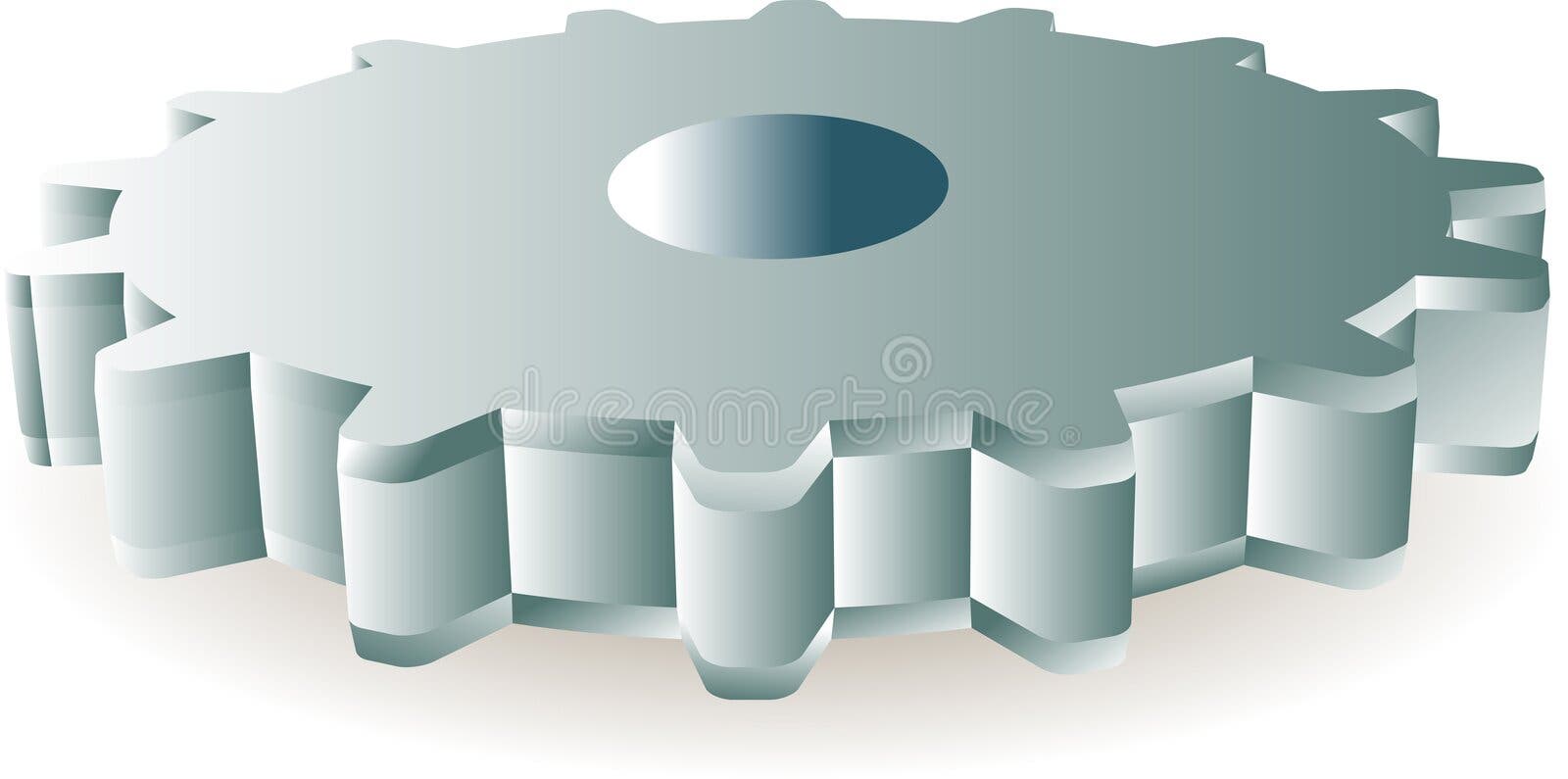 Gear Wheel and Sheet of Paper Icon Cartoon Stock Vector - Illustration ...