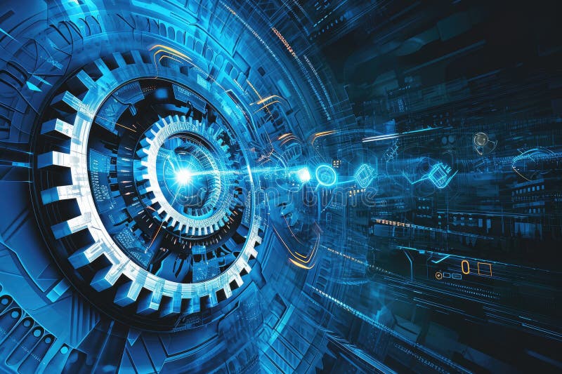 Gear Wheel, Abstract Background Gear Technology, Digital Technology and ...