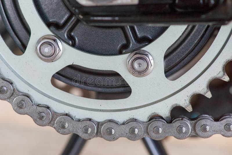 Gear wheel with chain stock photo. Image of iron, closeup - 79016424