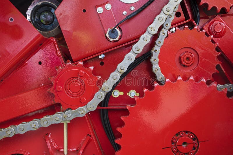 Gear wheel and chain stock photo. Image of machinery - 74642448