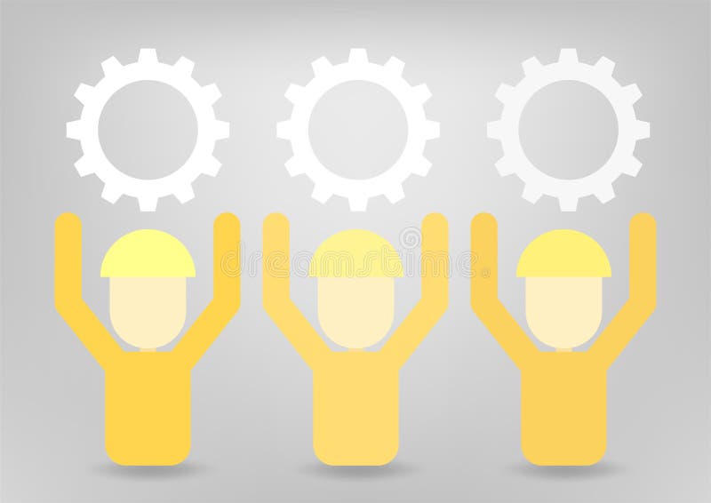 Gear Wheel Connection for Teamwork of Engineer. Stock Vector ...