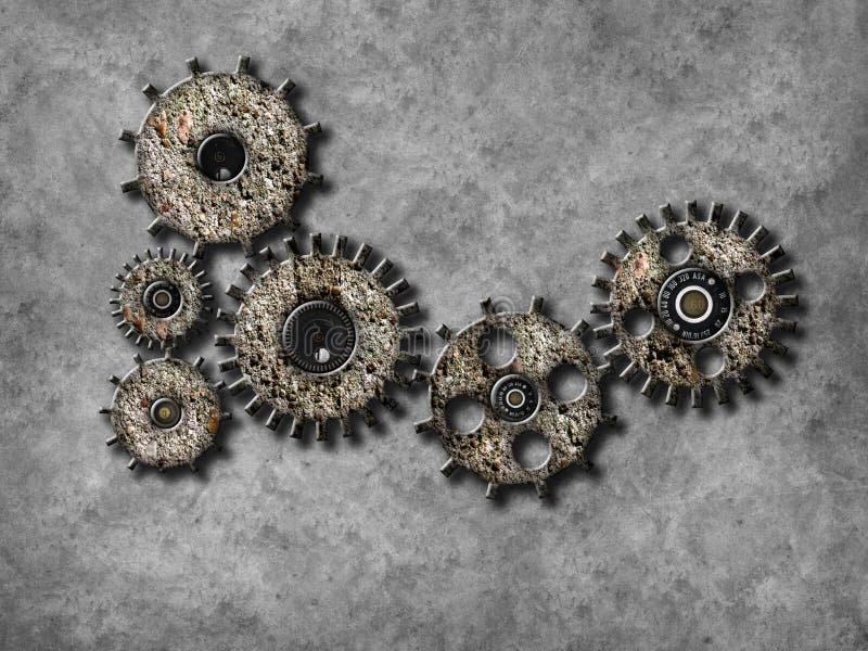Gear Wheel Elements, Organization Business Concept Stock Illustration ...