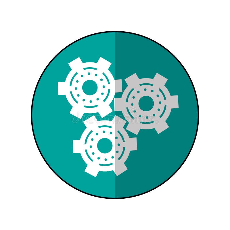 Green Gear Wheel Engine Cog Icon Stock Vector - Illustration of ...