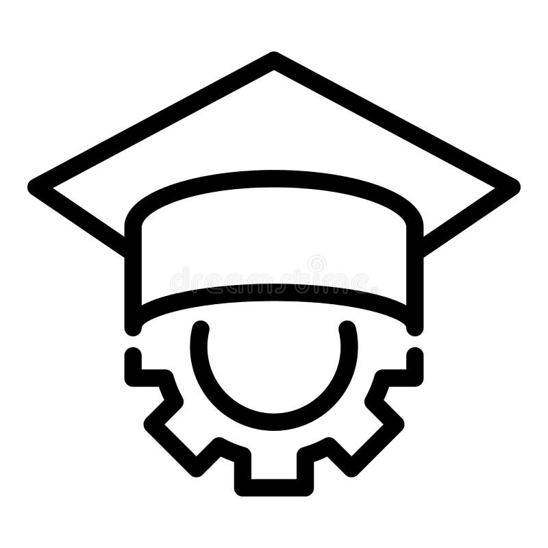 Graduation cap icon green stock vector. Illustration of icon - 102017523