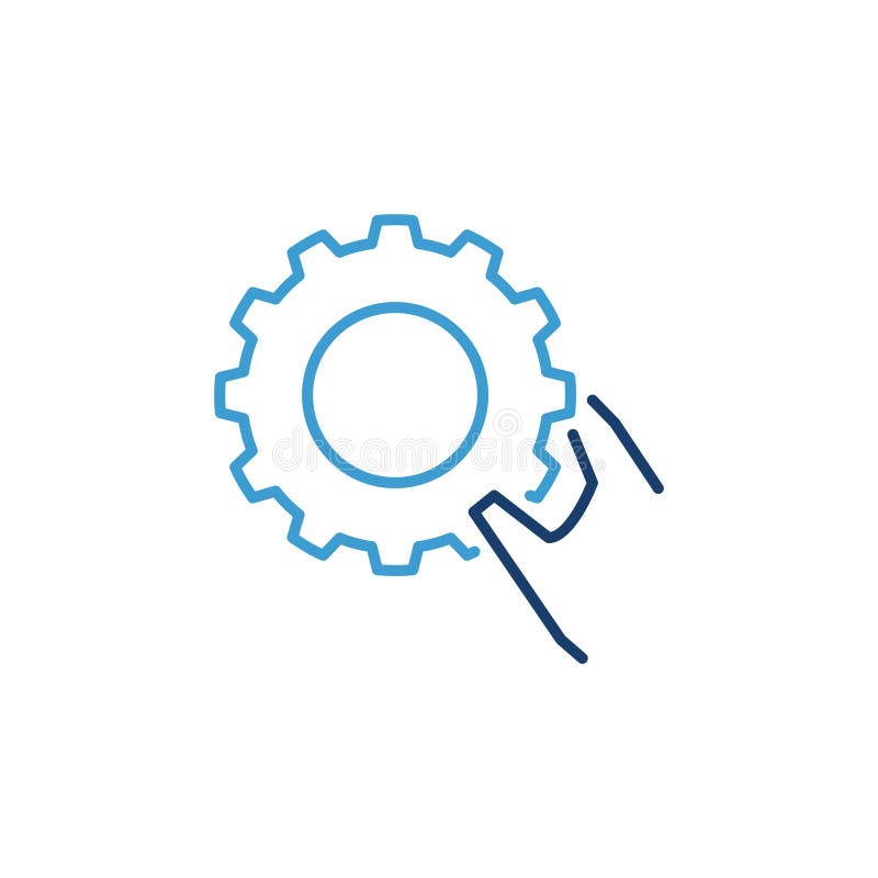 Gear or Cog Wheel Outline Vector Settings Concept Icon Stock Vector ...