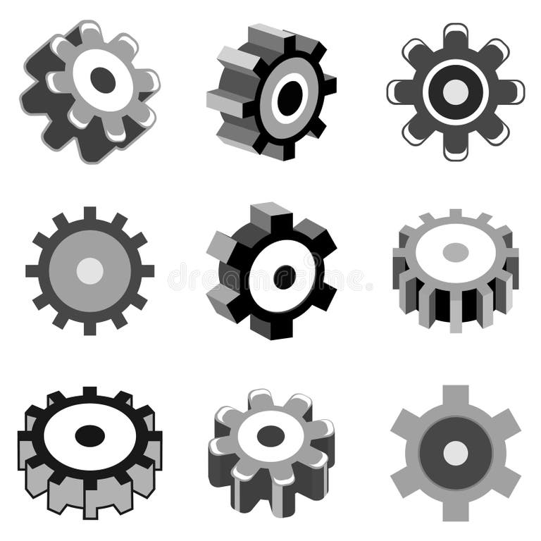 Gear Wheel Vector Icons Stock Illustrations – 16,697 Gear Wheel Vector ...
