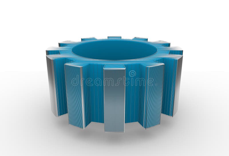 Gear Wheel Isometric Model. Stock Illustration - Illustration of ...