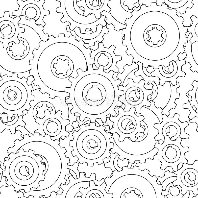 Gear wheel pattern stock vector. Illustration of machinery - 99459121
