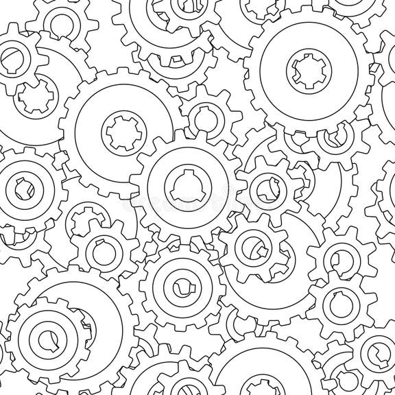 Gear wheel pattern stock vector. Illustration of machinery - 99459121