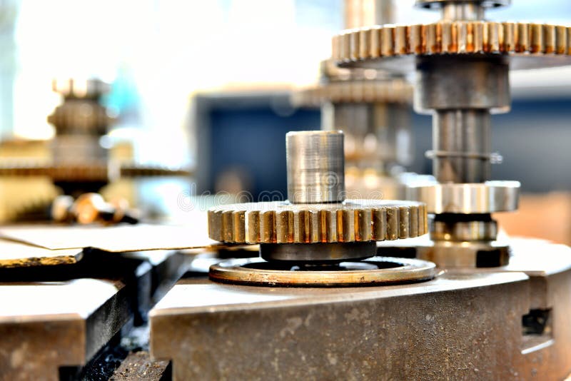 Gear Wheel of the Reduction Mechanism Being Repaired in the Workshop ...