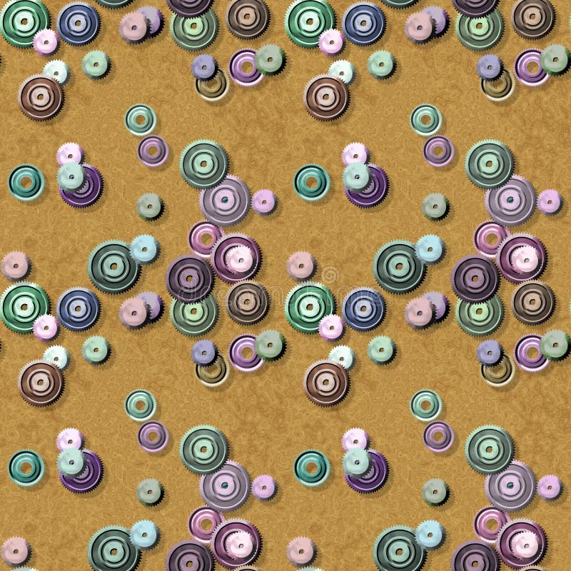 Gear Wheel with Seamless Generated Wooden Texture Background Stock ...
