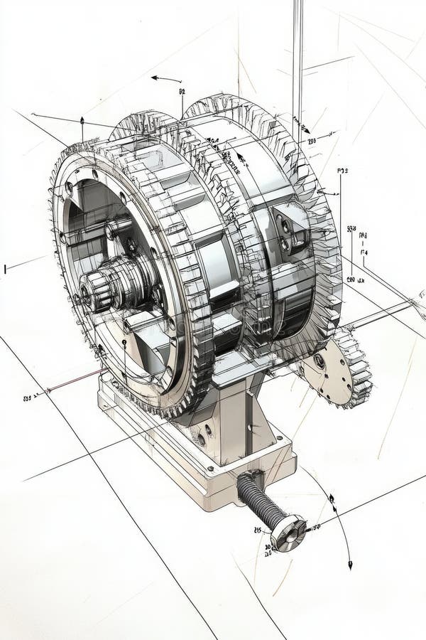 A Gear Wheel Sits on a Table, Ready for Use or Display Stock Photo ...