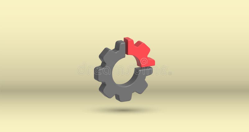 Gear Wheel. a Symbol of a Process or Mechanism. an Integral Part of a ...