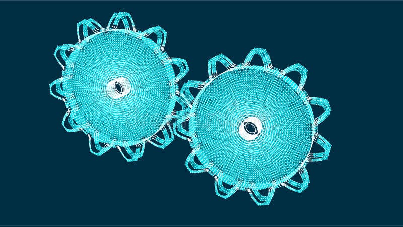 Gear-wheel Vector Illustration for Research, Science and Technology ...