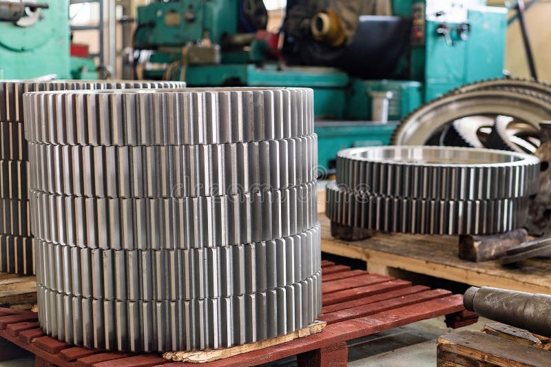 The Gear Wheel in the Warehouse after Heat and Milling Stock Image ...