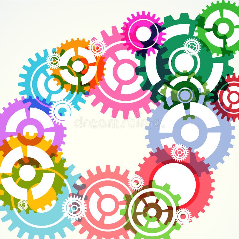 Modern Gear with Globe Background Stock Vector - Illustration of ...