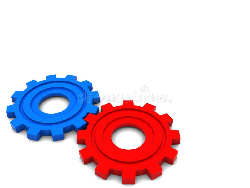Three Gears Working Together Stock Illustration - Illustration of ...