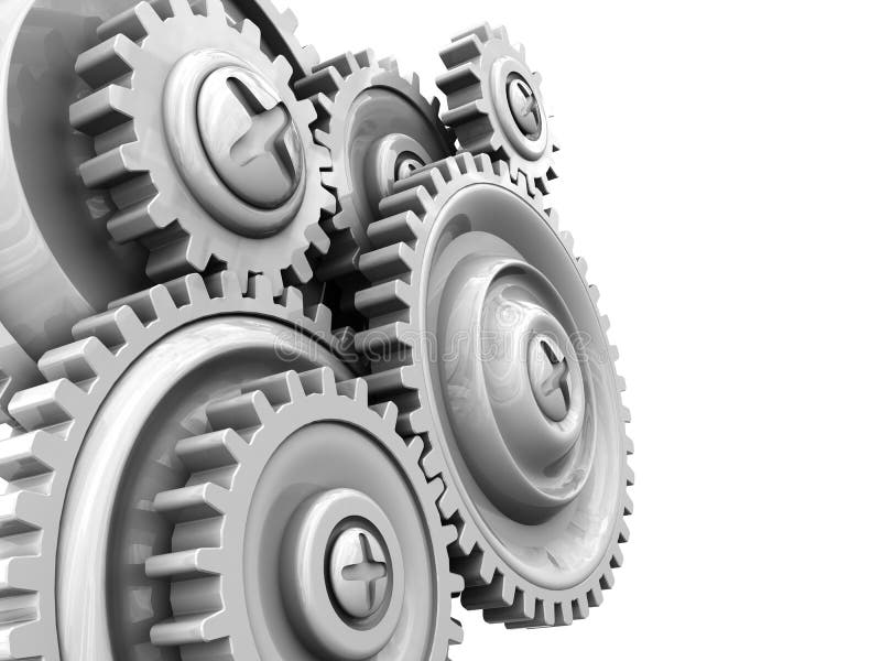 Gear wheels background stock illustration. Illustration of stainless ...