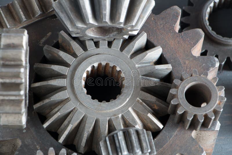Gear wheels close-up stock image. Image of design, mechanics - 87381263