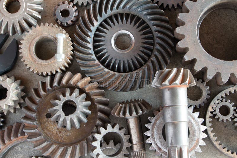 Gear wheels close-up stock photo. Image of business, connection - 87381588