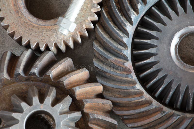 Gear wheels close-up stock image. Image of technology - 87381773