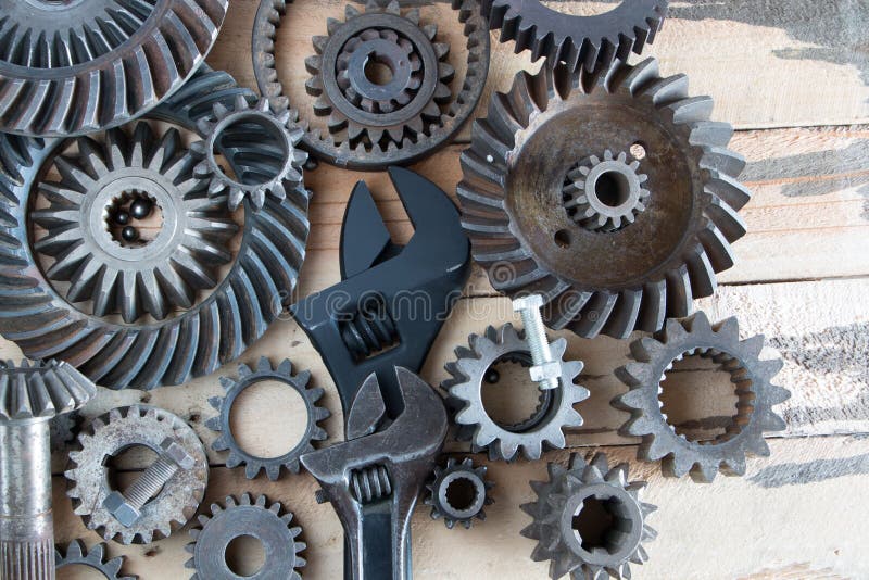 Gear wheels close-up stock photo. Image of view, machine - 88939176