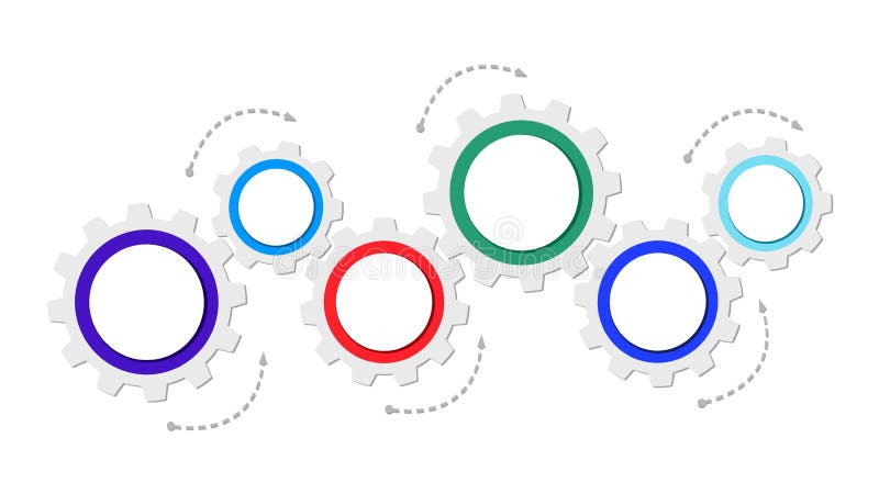 Gear Wheels. Concept of Coordinated Work.mechanical Process. Modern ...