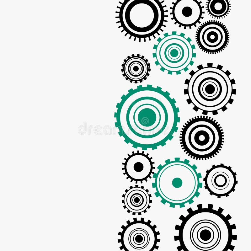 Gear Wheels Diagram on White Background Stock Vector - Illustration of ...
