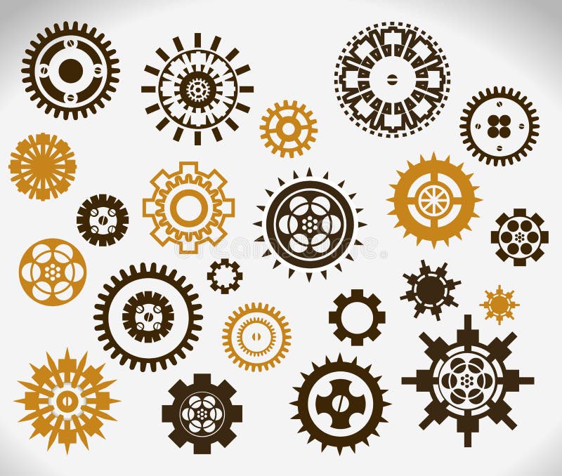 Gears Texture in the Style of Steam Punk Stock Vector - Illustration of ...