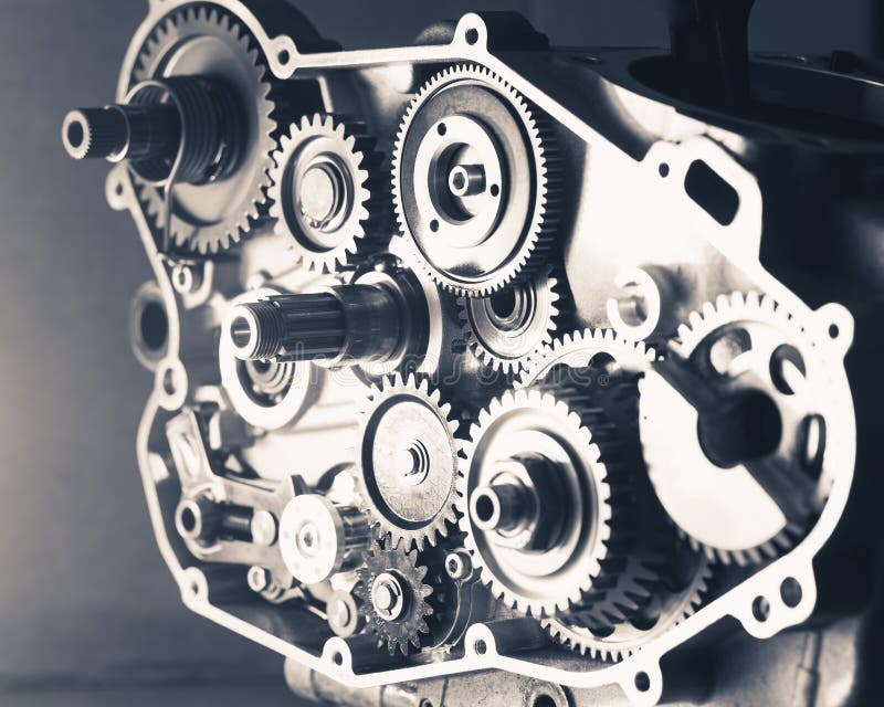 Gear Wheels Inside of an Engine Stock Image - Image of interlock ...