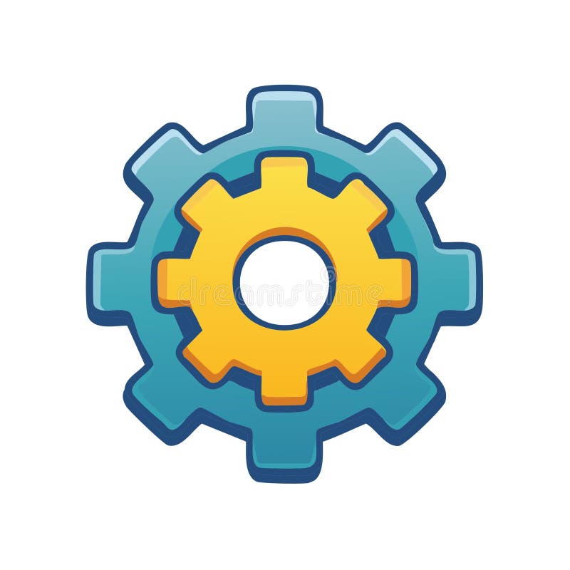 Gear Wheels Interlocking Mechanical Components Engineering Process Illustration Stock ...