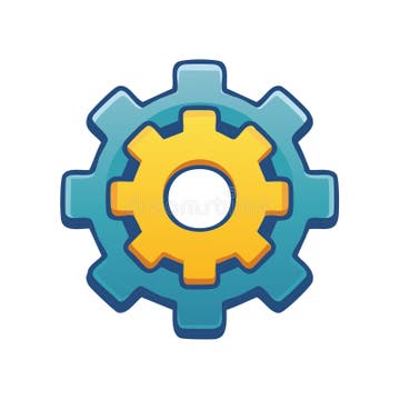 Gear Wheels Interlocking Mechanical Components Engineering Process Illustration Stock ...