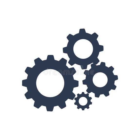 Gear Wheels Mechanical Engineering Concept with Interlocking Cogs in ...