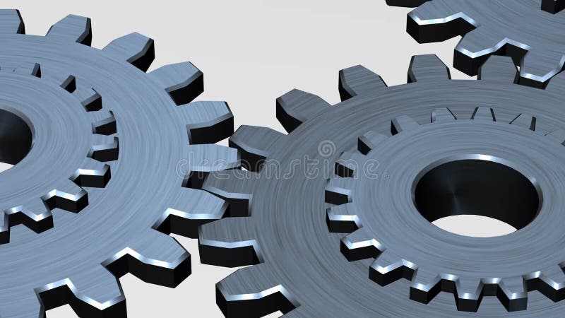 Gear Wheels System Rotation Machinery 3D Loop Animation Stock Video ...