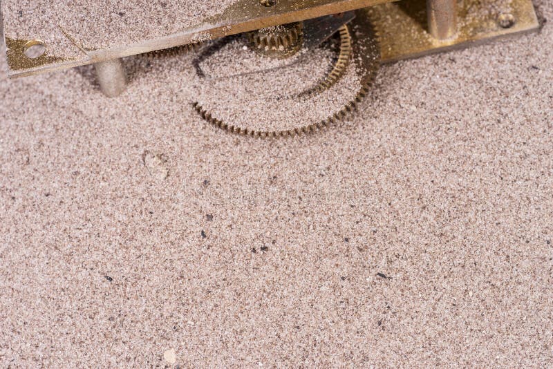 Gear wheels in the sand stock photo. Image of mechanics - 110393256