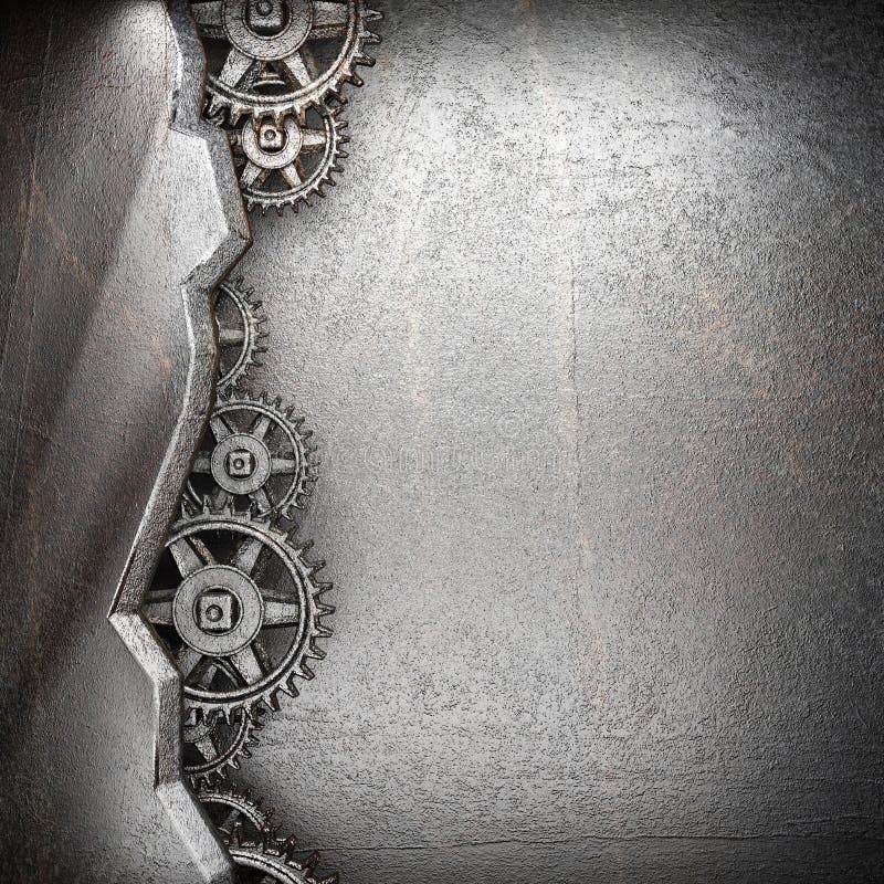 Gear wheels on steel stock illustration. Illustration of grained - 30357604