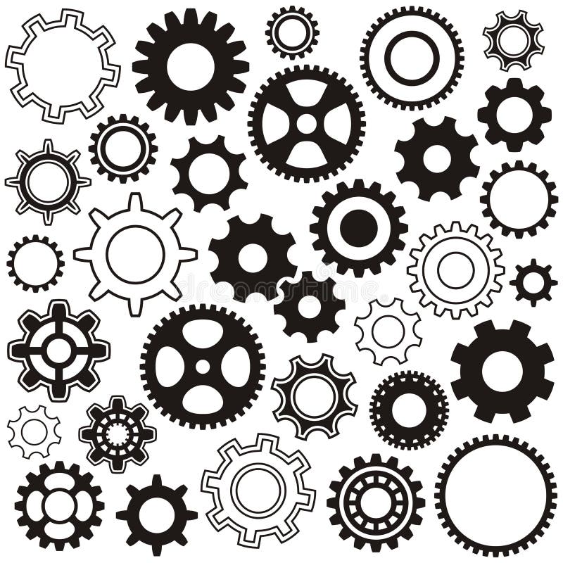 Machine Gear Wheel Cogwheel Vector Stock Vector - Illustration of ...