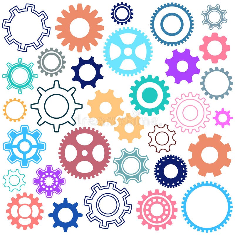 Gear wheels stock vector. Illustration of gears, icon - 41389269