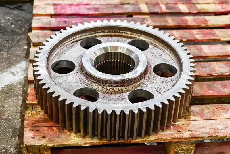 Gear Wheels in a Workshop for the Repair of Mechanical Equipment Stock ...