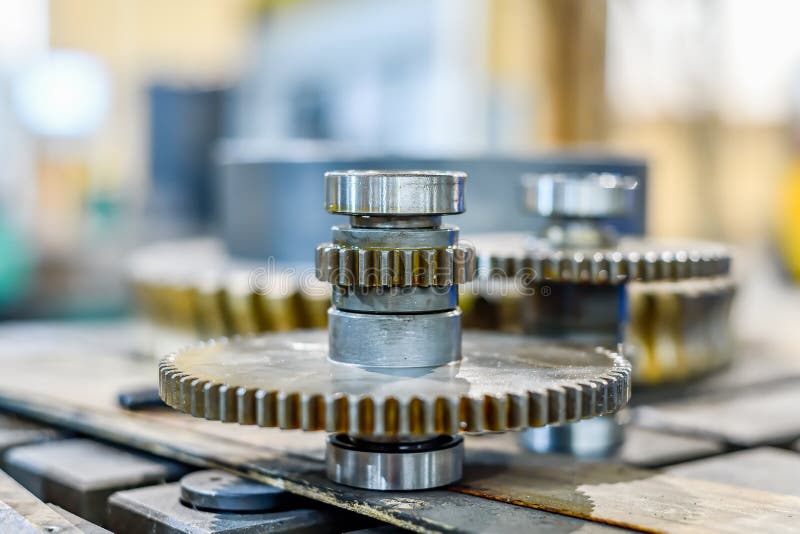Gear Wheels in a Workshop for the Repair of Mechanical Equipment Stock ...