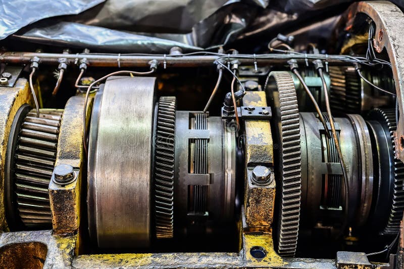 Gear Wheels in a Workshop for the Repair of Mechanical Equipment Stock ...