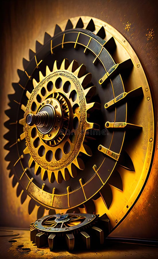 Gear, Which is a Rotating Circular Machine Part Stock Illustration ...